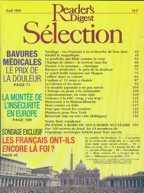 Livrenpoche : Reader's digest sélection n°566 - Collectif - Livre